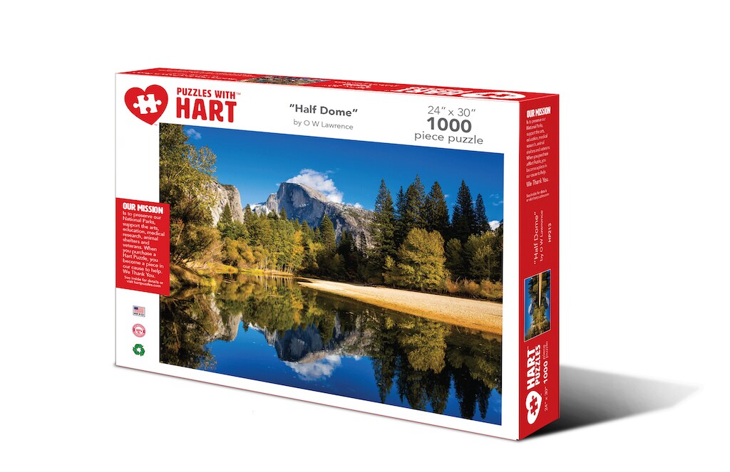 Hart 24"x30" 1000 pc Premium Jigsaw Puzzle - Half Dome by O W Lawrence ...