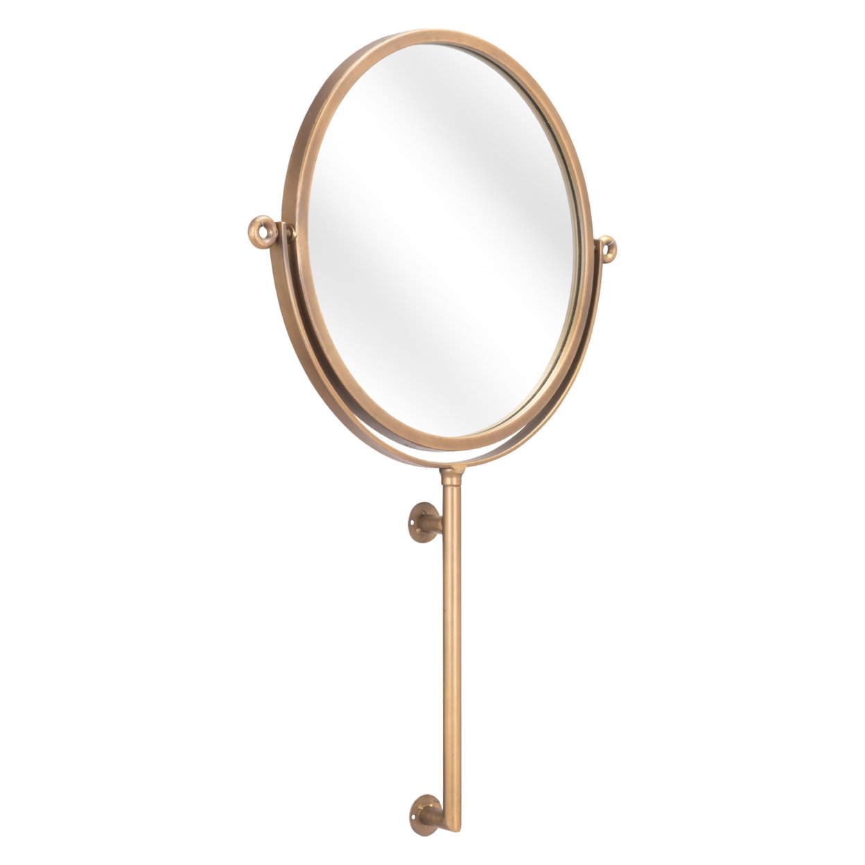 Bernis Mirror Brass Industrial Steel Frame Adjustable Tilt Mirror ...