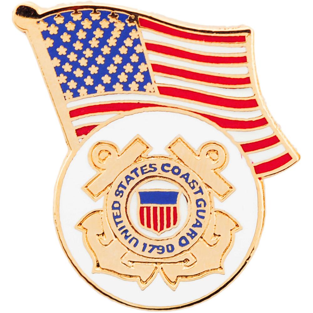 American Flag with U.S. Coast Guard Logo Pin 1 1/4" | Michaels