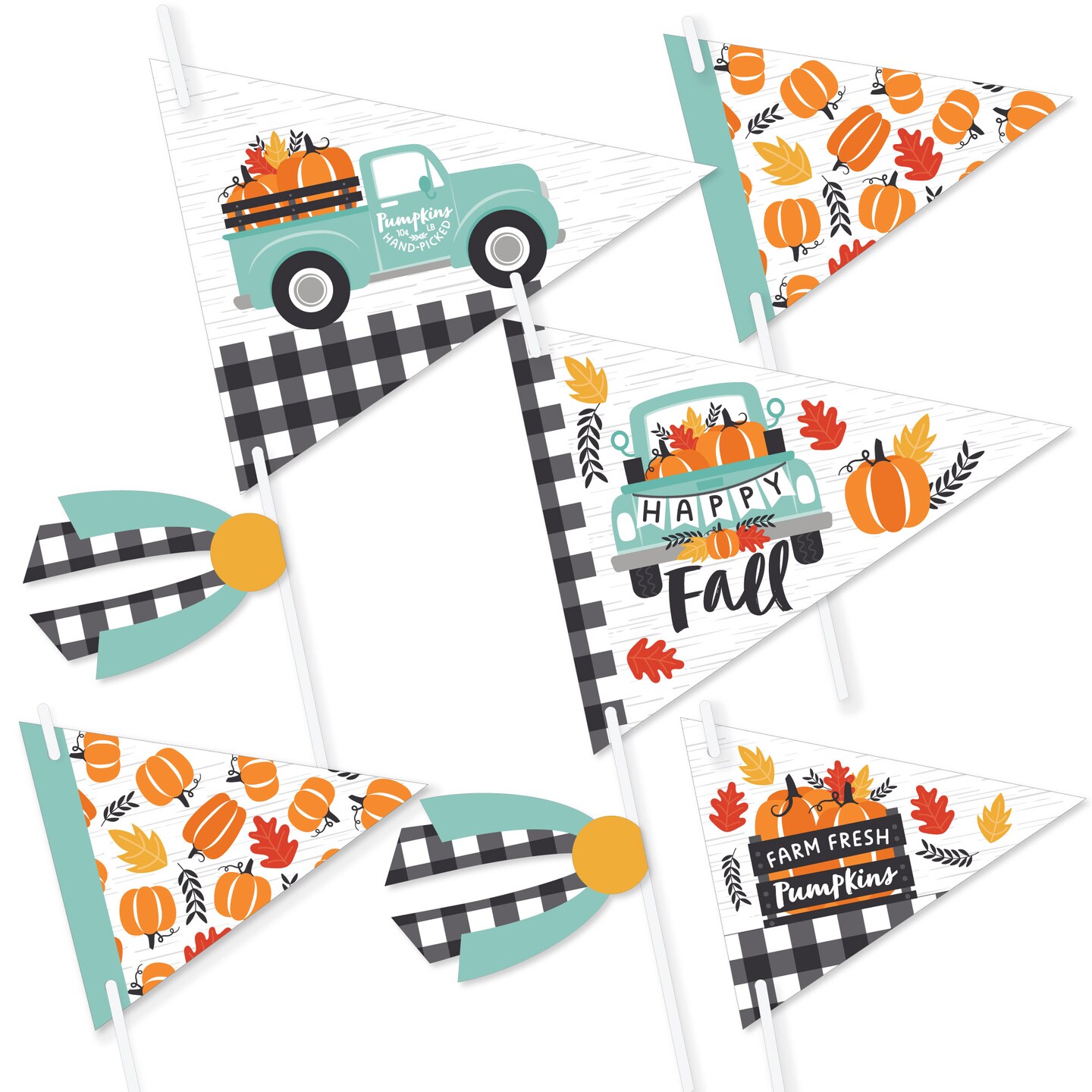 Big Dot of Happiness Happy Fall Truck - Triangle Harvest Pumpkin Party ...