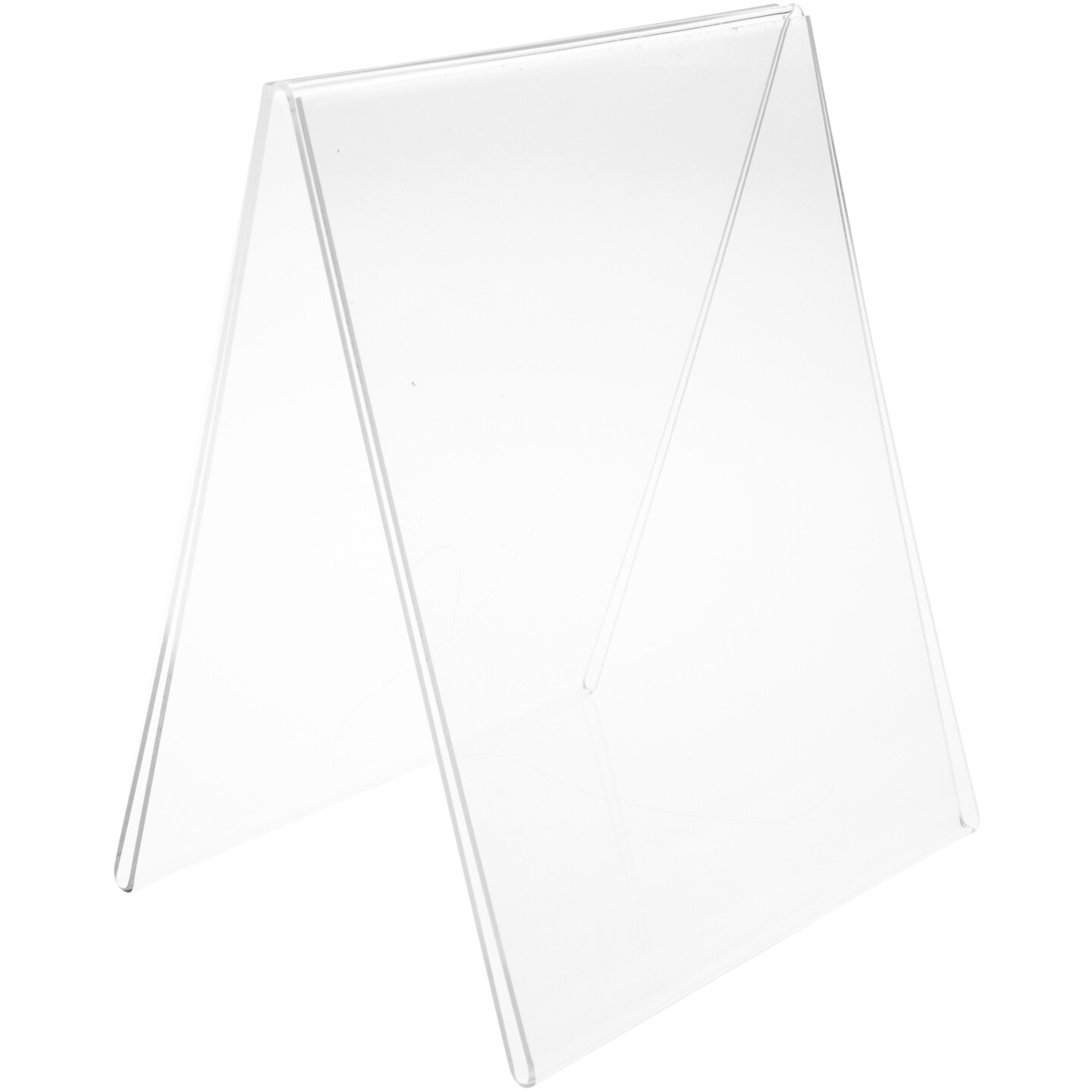 Plymor Clear Acrylic Folded A-Frame Holder for 2 Signs or Photo, 8" H x ...