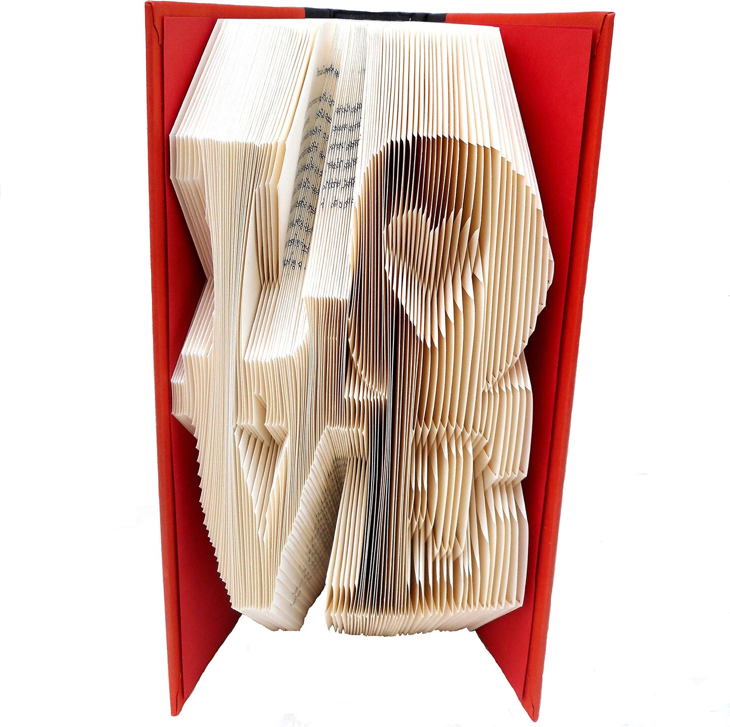 Hand Folded Book Art Sculpture, Love with Heart, Wedding 1st Paper ...