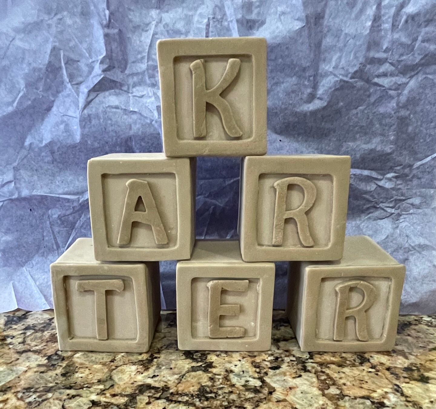 Multi color letters blocks. Fondant cupcake or cake toppers ...