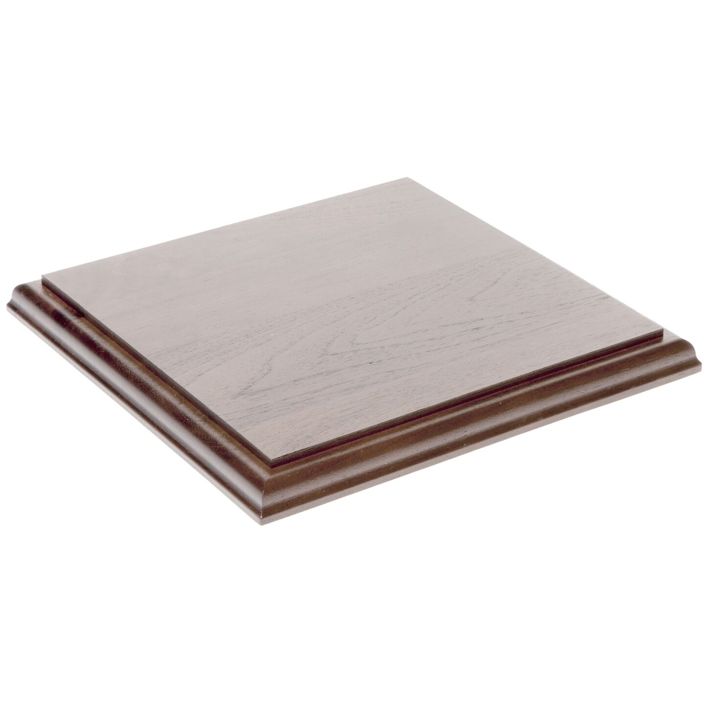 Plymor Solid Walnut Square Wood Display Base with Ogee Edge, 8.875" W x ...