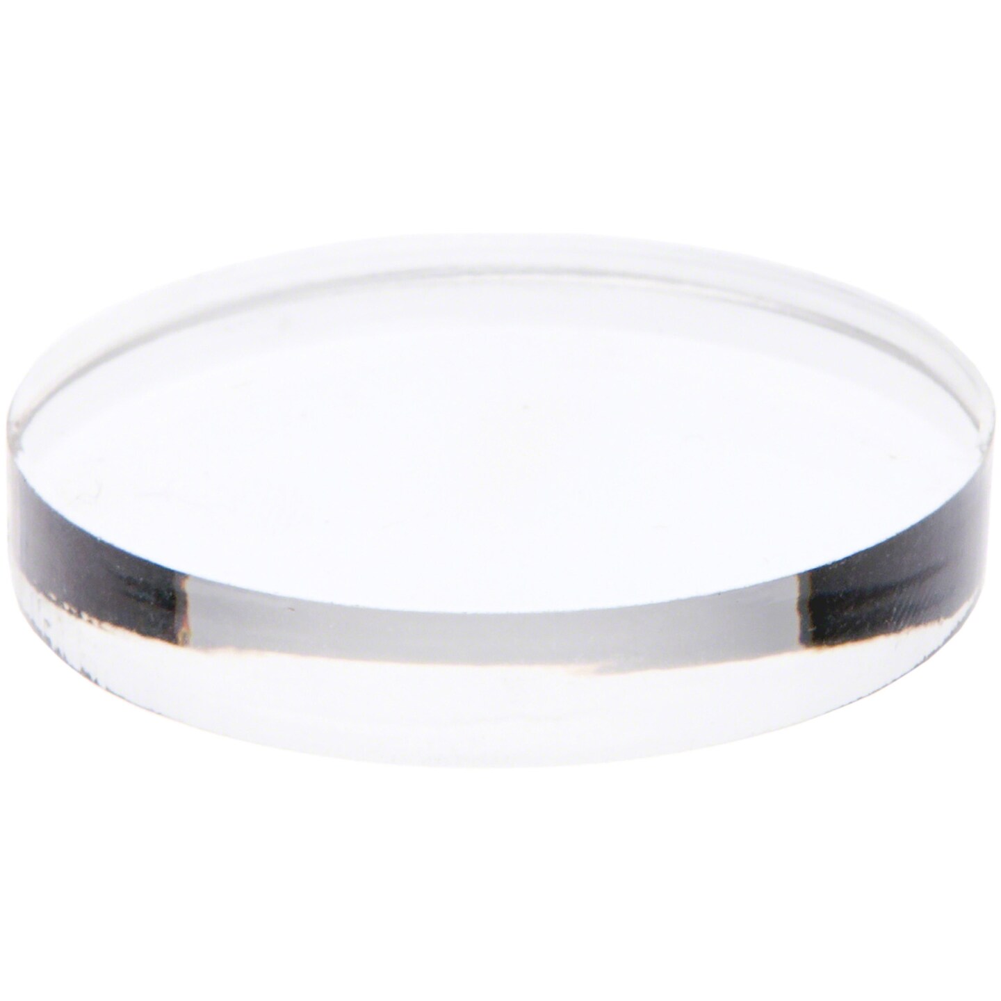 Plymor Clear Acrylic Round Standard-Edge Display Base, 2" W x 2" D x 0. ...