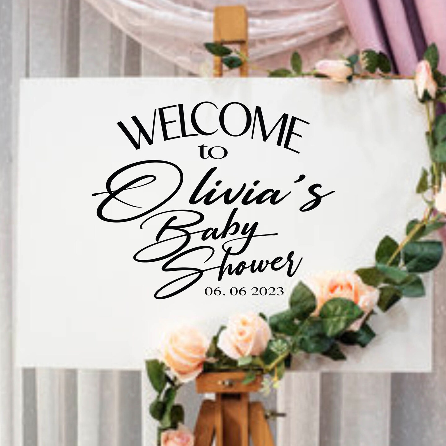 Custom Baby Shower Sign Decal Decor for Sign Making | Personalized DIY ...