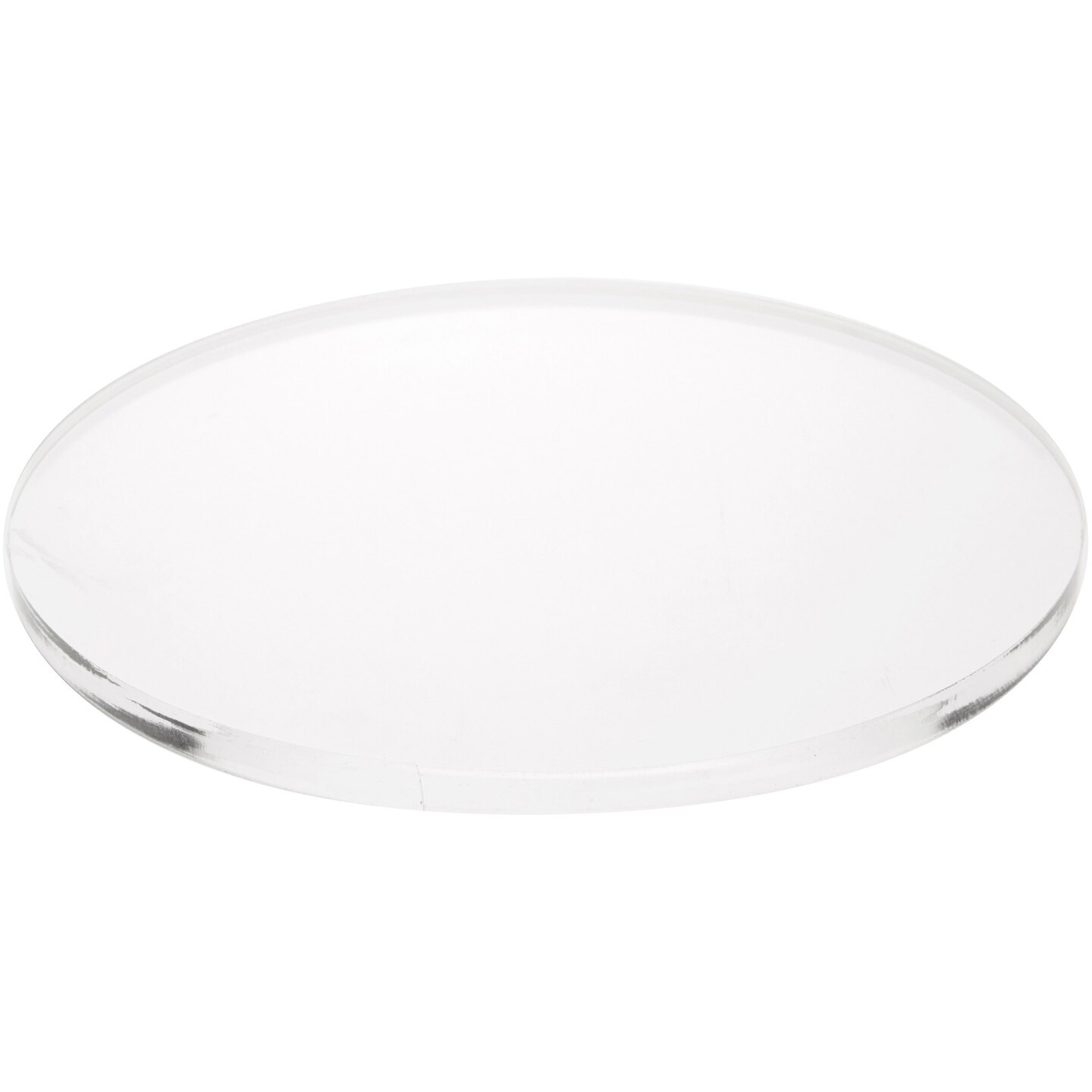 Plymor Clear Acrylic Round Standard-Edge Display Base, 7" W x 7" D x 0. ...