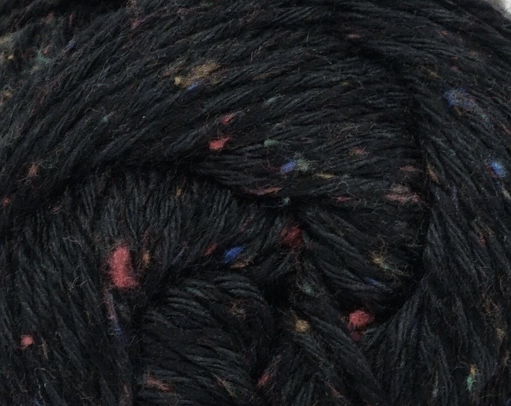 Tatamy Tweed Worsted Cotton Blend Yarn by Kraemer Yarns - #1215 Black ...