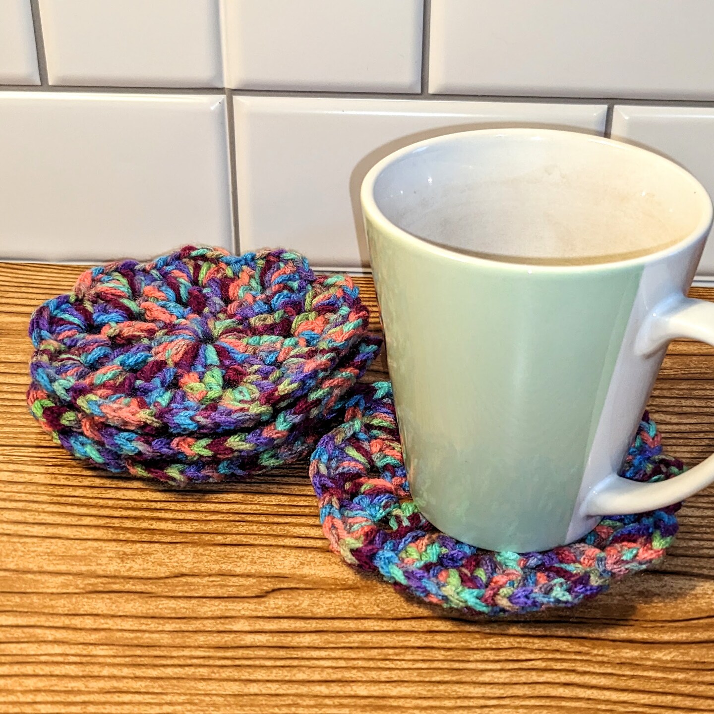 Multi-Colored Crochet Coasters - Set of 4 | MakerPlace by Michaels