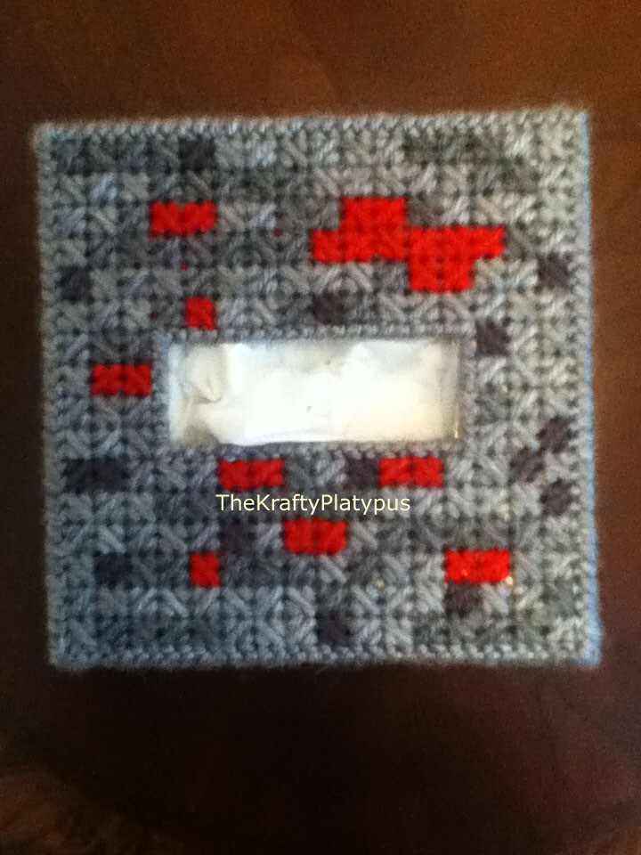 Minecraft Tissue Box Cover - Red Stone | MakerPlace by Michaels