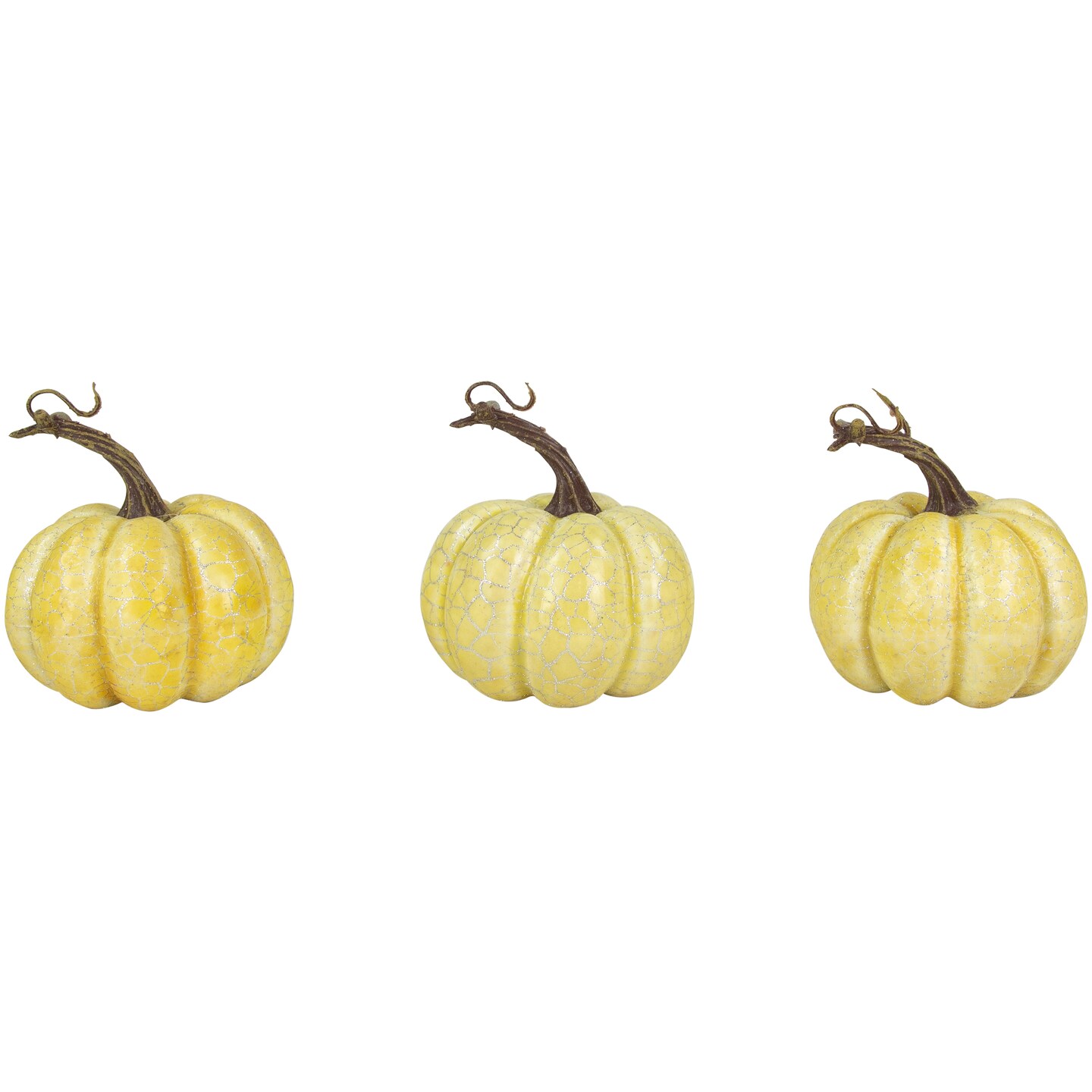 Northlight Set of Three White Fall Harvest Tabletop Pumpkins 4" | Michaels