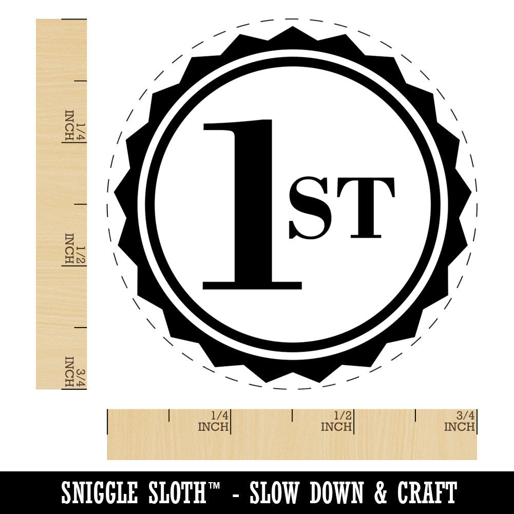 First 1st Place Circle Award Self-Inking Rubber Stamp for Stamping ...