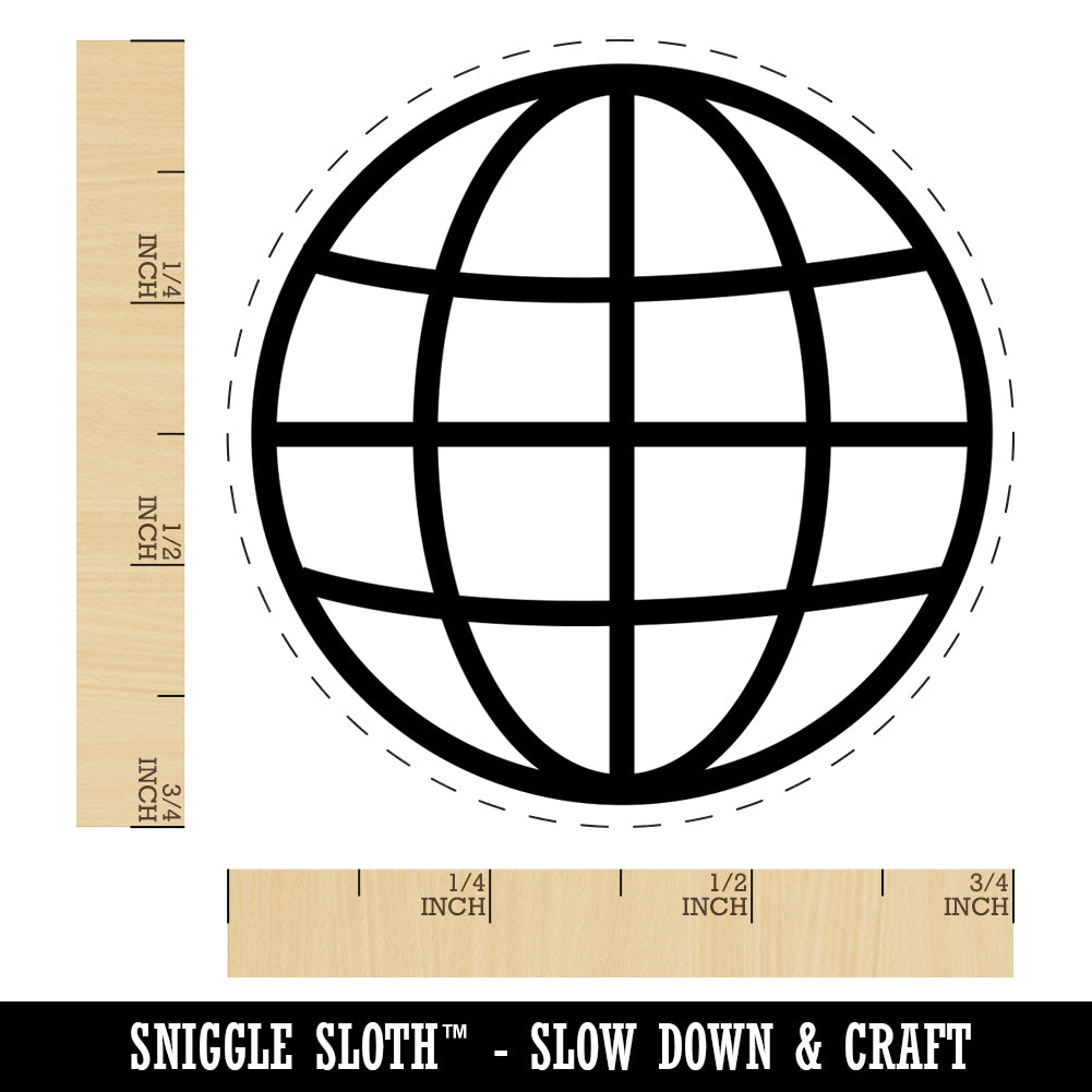 Globe Planet Earth Symbol Self-Inking Rubber Stamp for Stamping ...