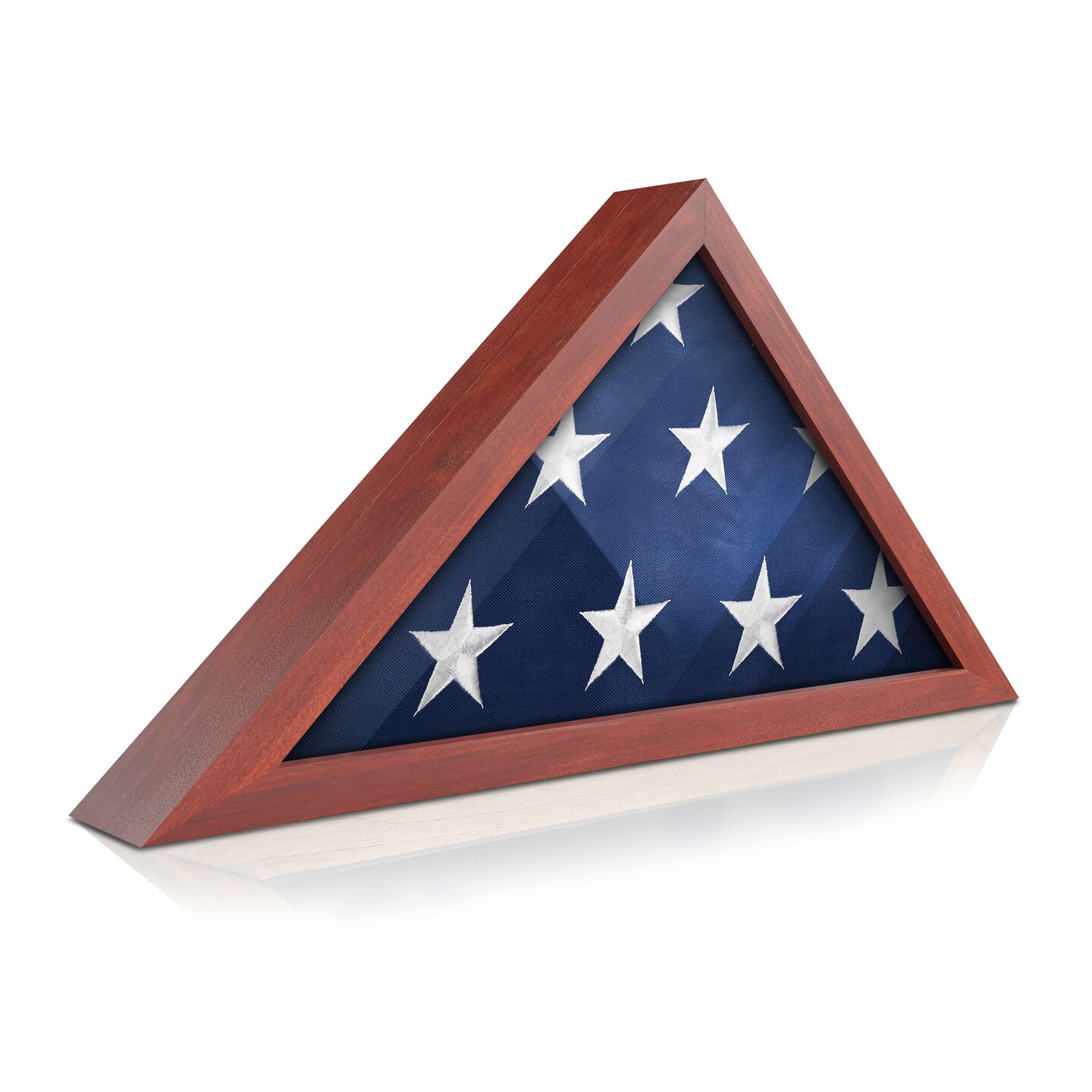 HBCY Creations Rustic Flag Case - SOLID WOOD Military Flag Display Case ...