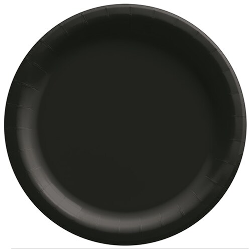 7" Jet Black Round Paper Plates | Michaels