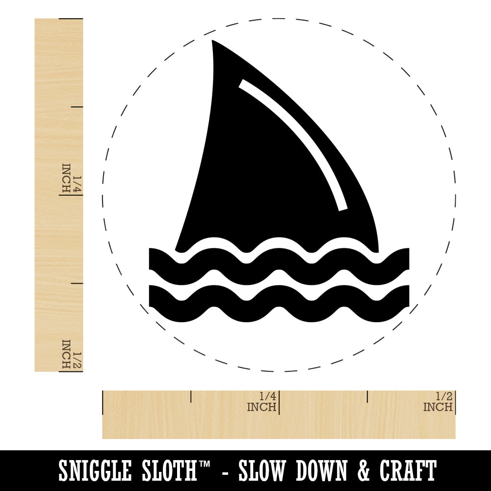 Shark Fin in Water Self-Inking Rubber Stamp for Stamping Crafting ...