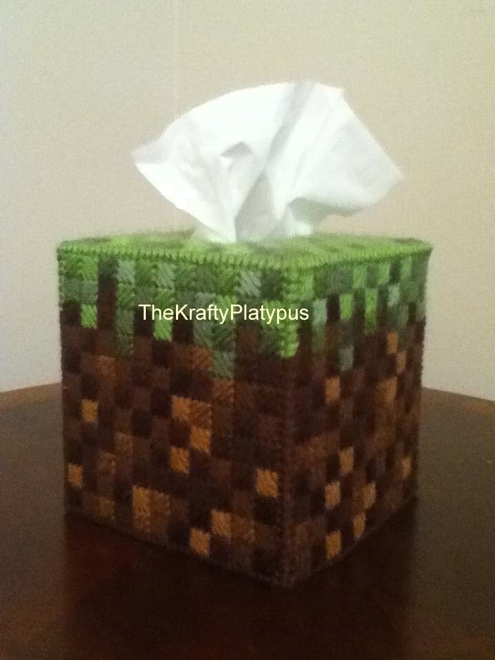 Minecraft Tissue Box Cover - Grass Block | MakerPlace by Michaels
