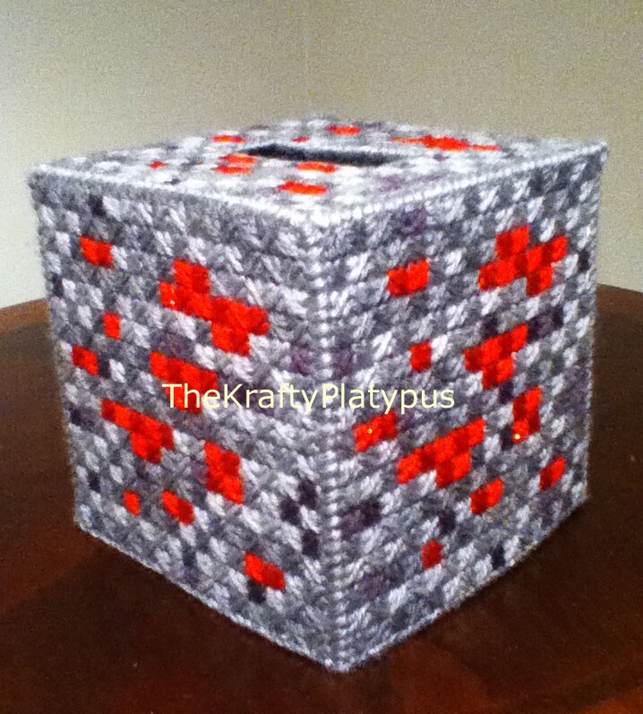 Minecraft Tissue Box Cover - Red Stone | MakerPlace by Michaels