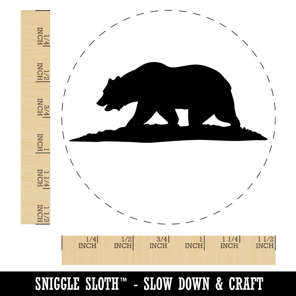 California Flag Bear Solid Self-Inking Rubber Stamp for Stamping ...