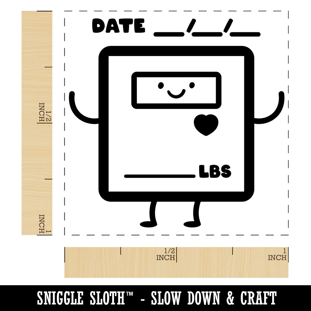 Happy Scale Weight Tracker with Date Pound Lbs Health Fitness Self ...