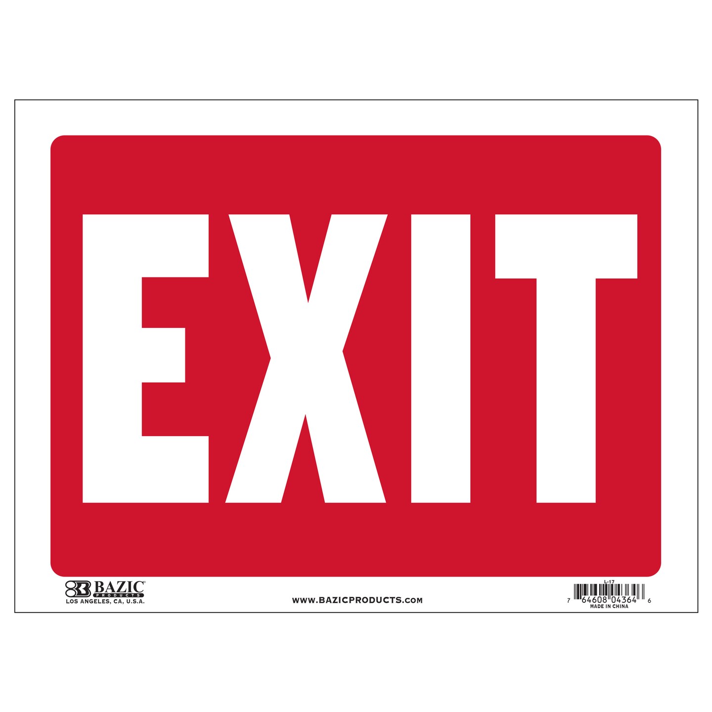 BAZIC 12" x 16" Exit Sign, size: 24-Pack | Michaels