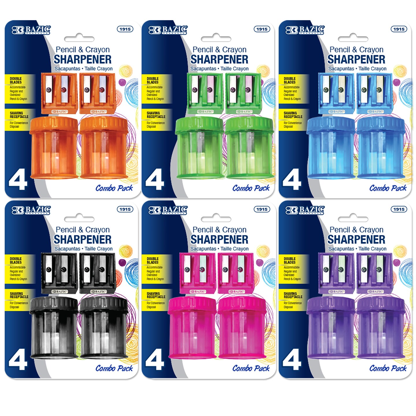 BAZIC Dual Blade 2 Sharpener + 2 Round Receptacle Sharpener | Michaels