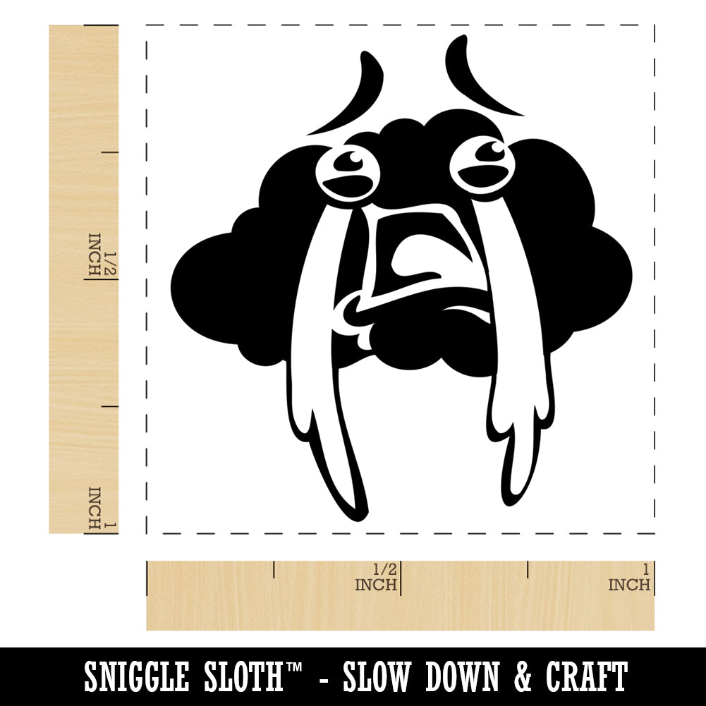 Sad Crying Rain Cloud Self-Inking Rubber Stamp Ink Stamper | Michaels