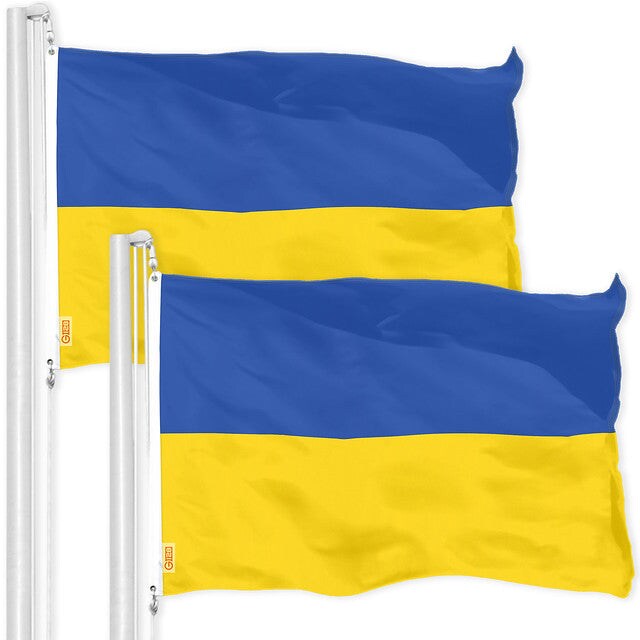 G128 2 Pack: Ukraine Ukrainian Flag | 2x3 Ft | LiteWeave Pro Series ...