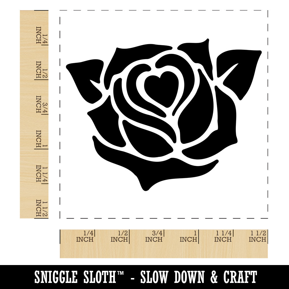 Rose Heart Center Self-Inking Rubber Stamp Ink Stamper | Michaels