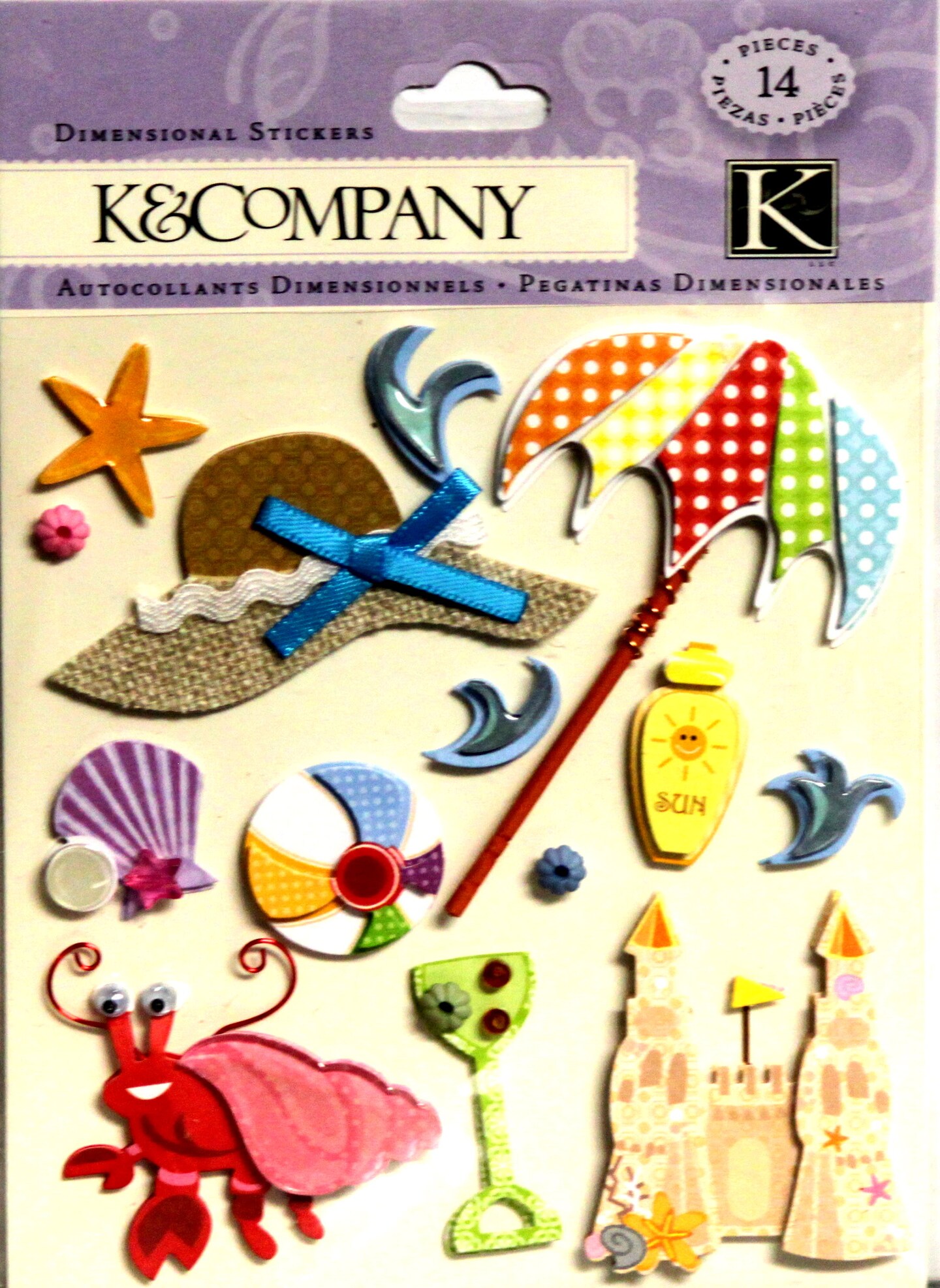 K & Company Beach Fun Dimensional Stickers | Michaels