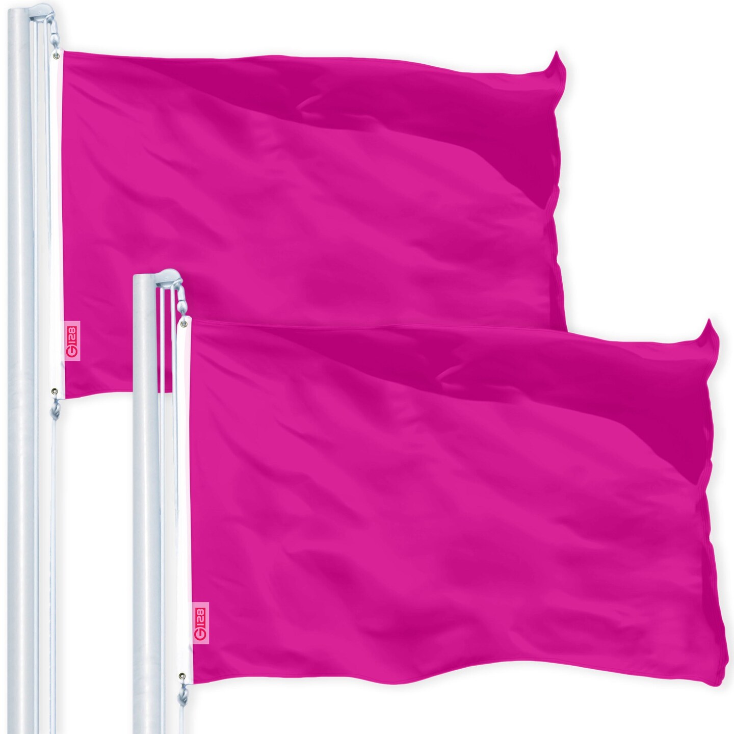 Solid Pink Color Flag 3x5 Ft 2-Pack Printed 150D Polyester By G128 ...