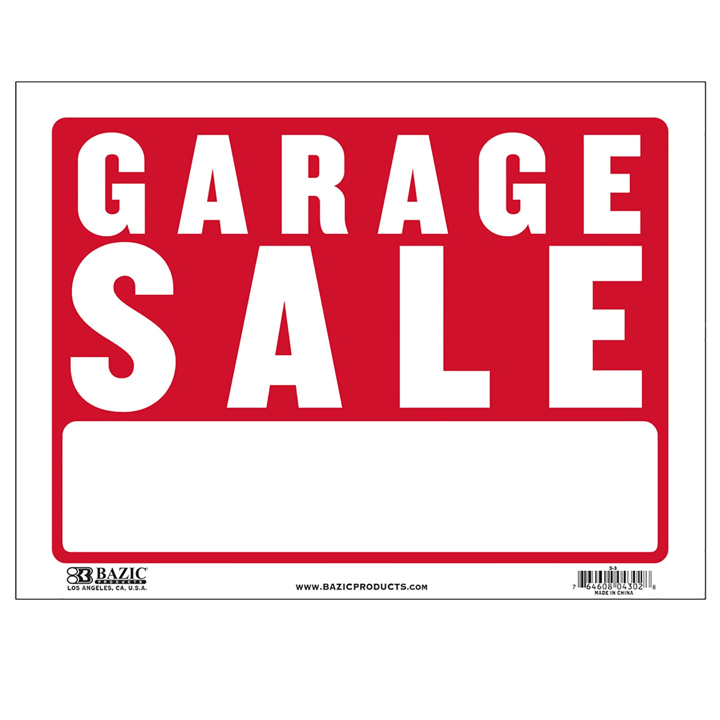 BAZIC 9" X 12" Garage Sale Sign | Michaels