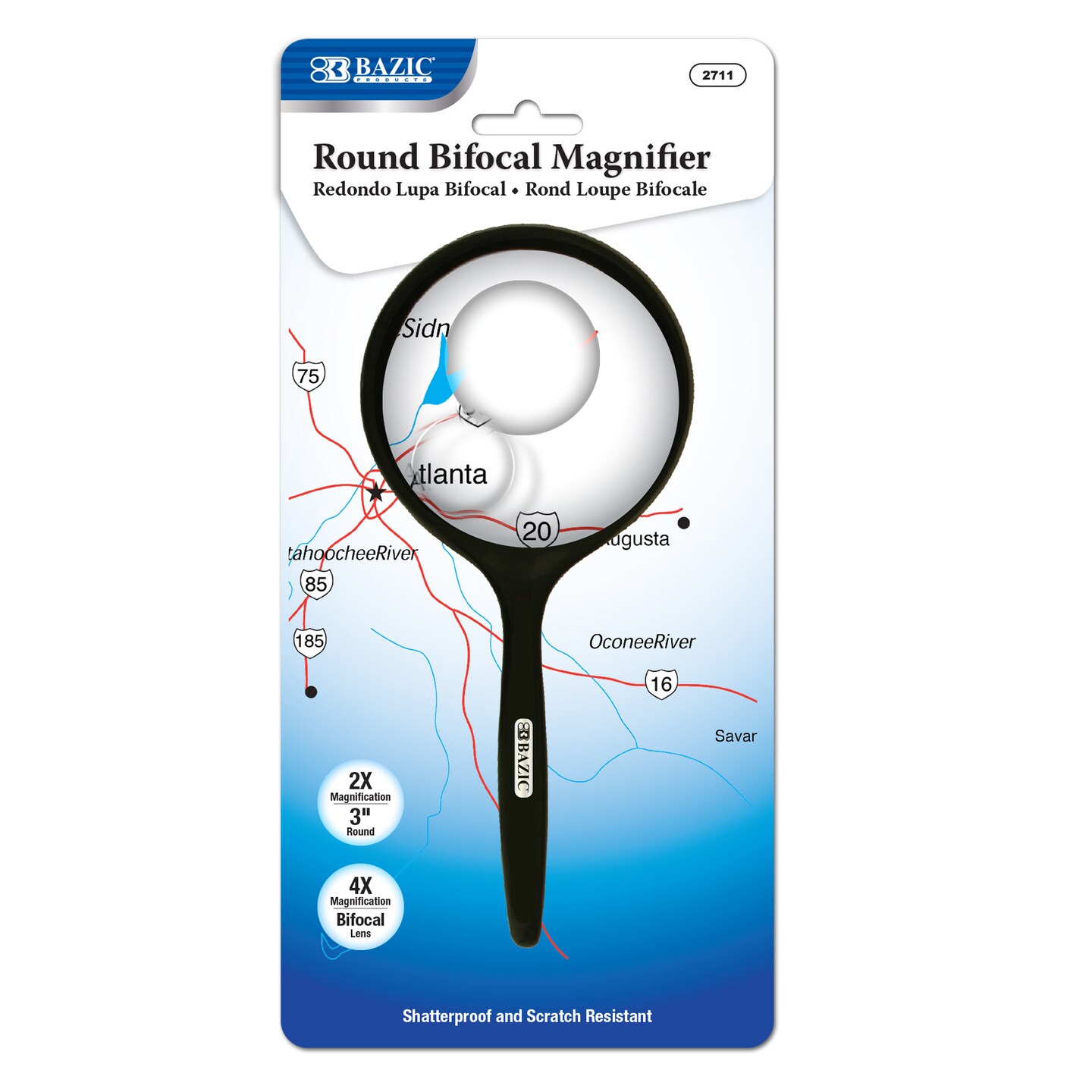 BAZIC 3" Round 2x Handheld Magnifier & 4x Bifocal Inset | Michaels