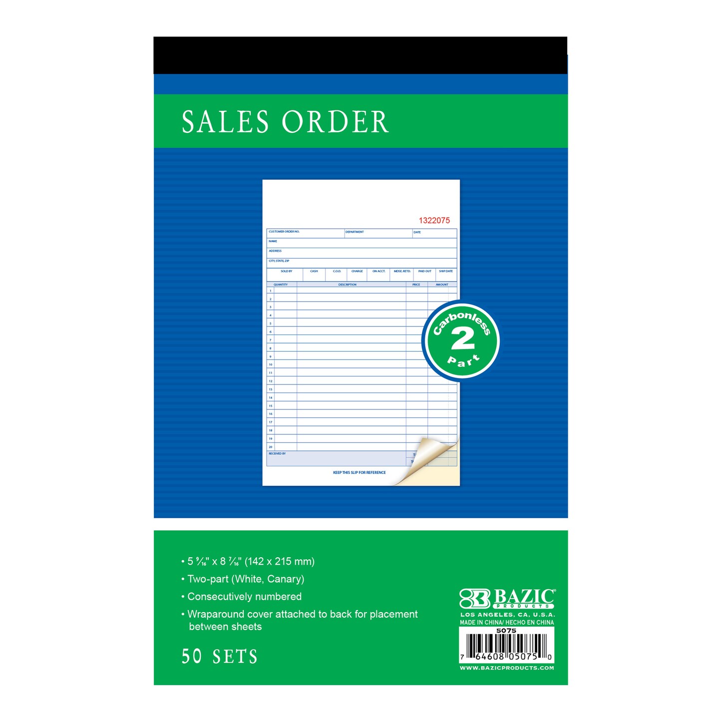 BAZIC Sales Order Book 2-Part Carbonless (50 Sets) | Michaels