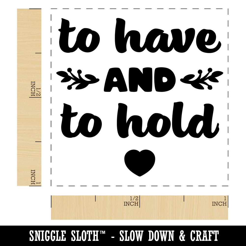 To Have and To Hold Wedding Love Self-Inking Rubber Stamp Ink Stamper ...
