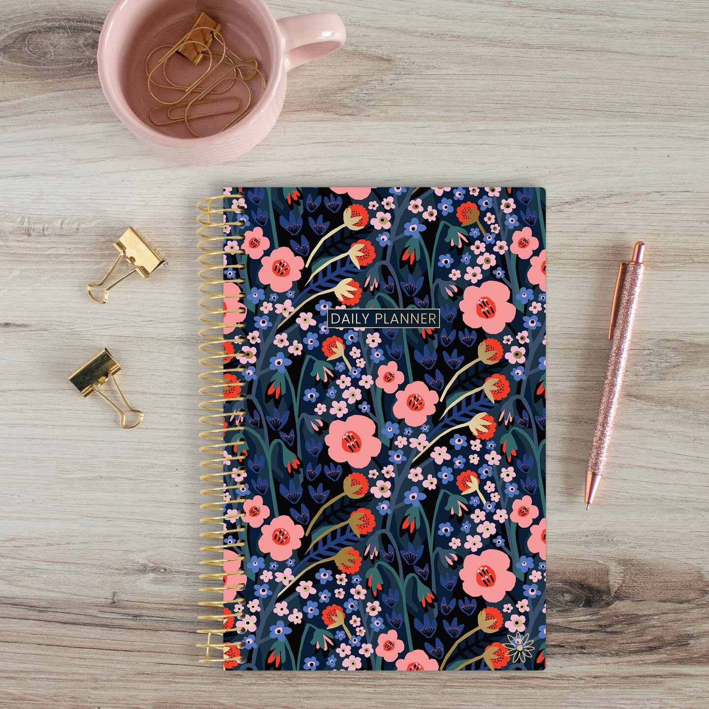 Undated Soft Cover Planner, 5.5" x 8.25", Poppy Meadow, Blue ...