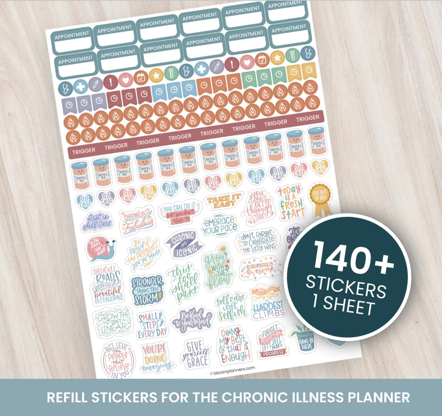 Chronic Illness Stickers, Planner Stickers, Calendar Stickers, Sticker ...