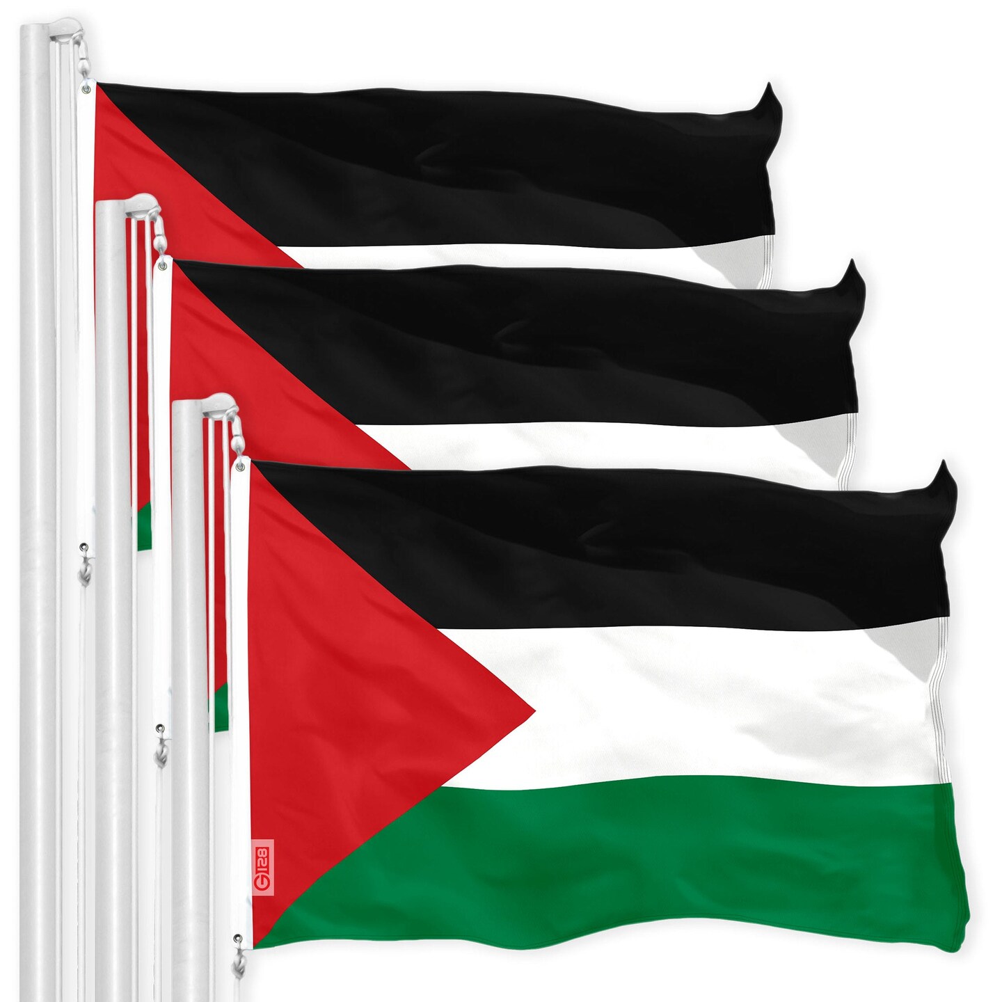 Palestine Palestinian Flag 3x5 Ft 3-Pack 150D Printed Polyester By G128 ...