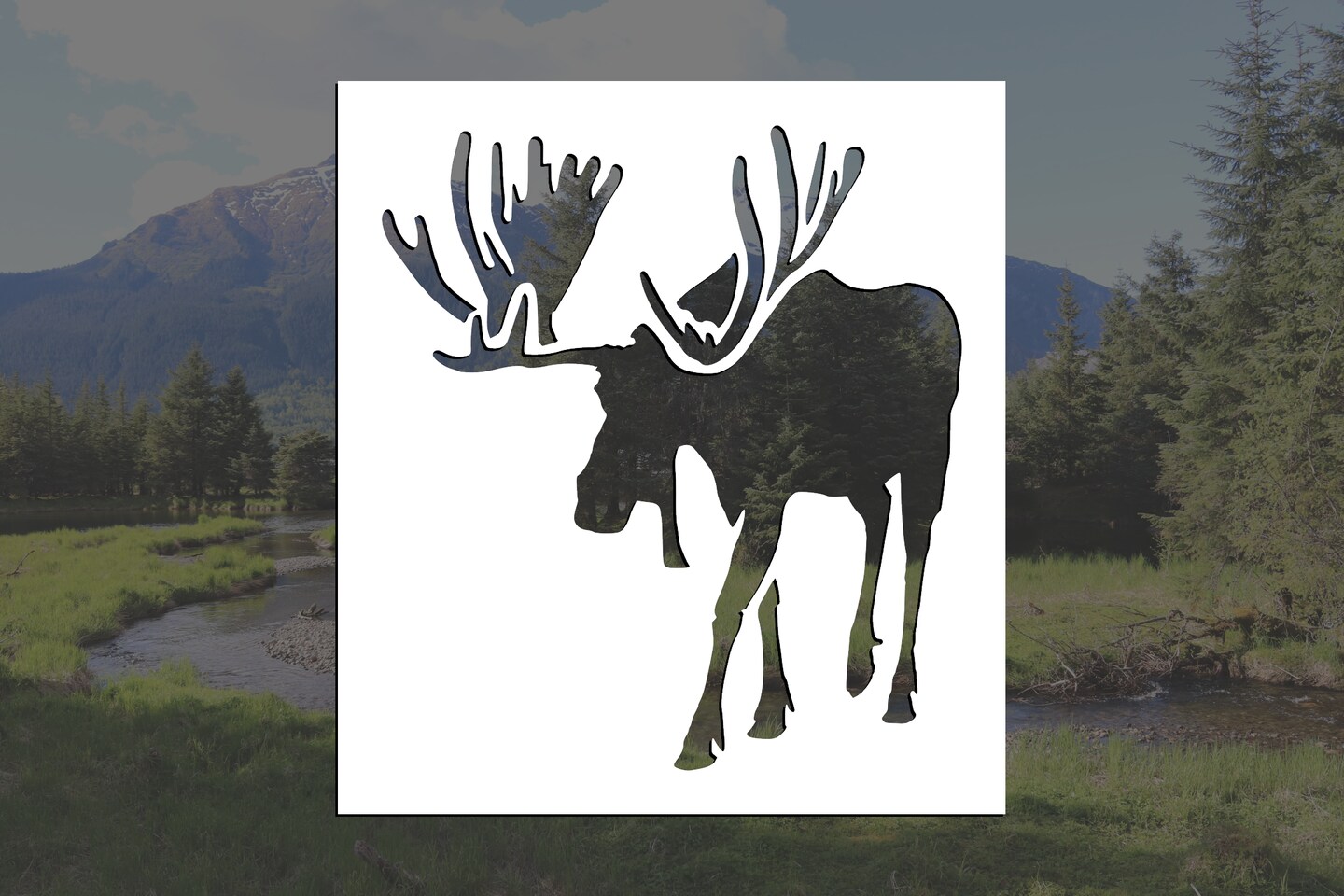Male Moose Reusable Stencil | (Many Sizes) | MakerPlace by Michaels