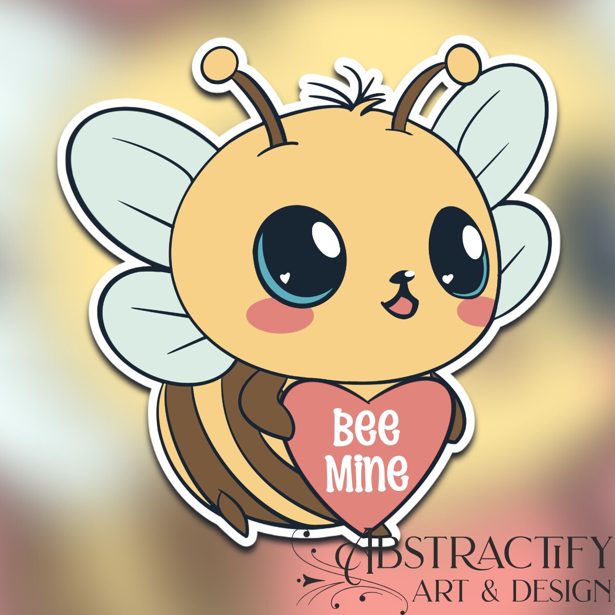 Bee Mine: Adorable Bee-themed Sticker - Water-Resistant Matte, Water ...