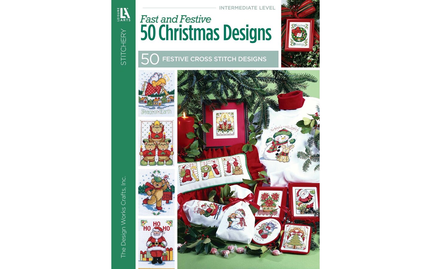 Leisure Arts Fast & Festive, 50 Christmas Designs-Charming Cross Stitch ...