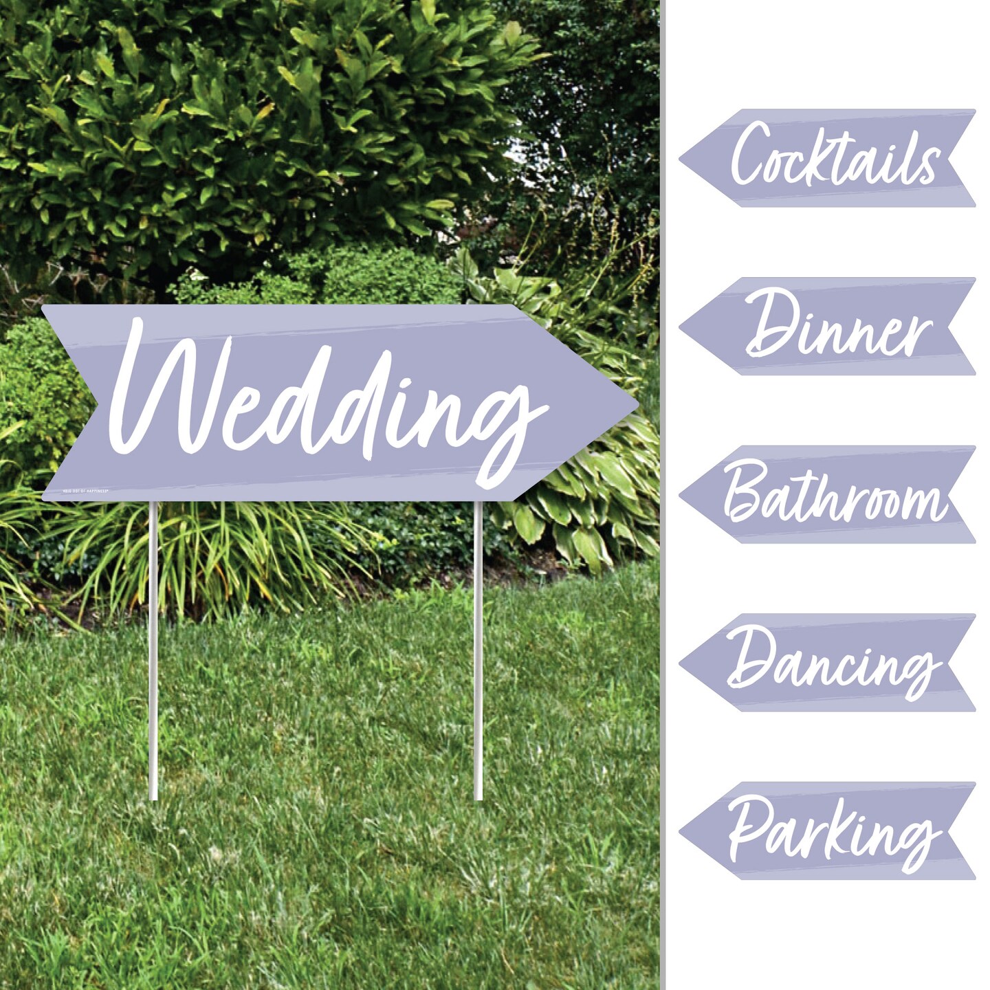 Big Dot of Happiness Purple Elegantly Simple - Arrow Wedding and ...