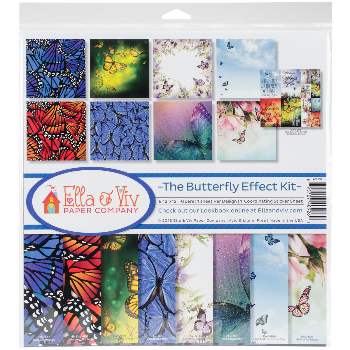 Ella & Viv Collection Kit 12"X12"-The Butterfly Effect | Michaels