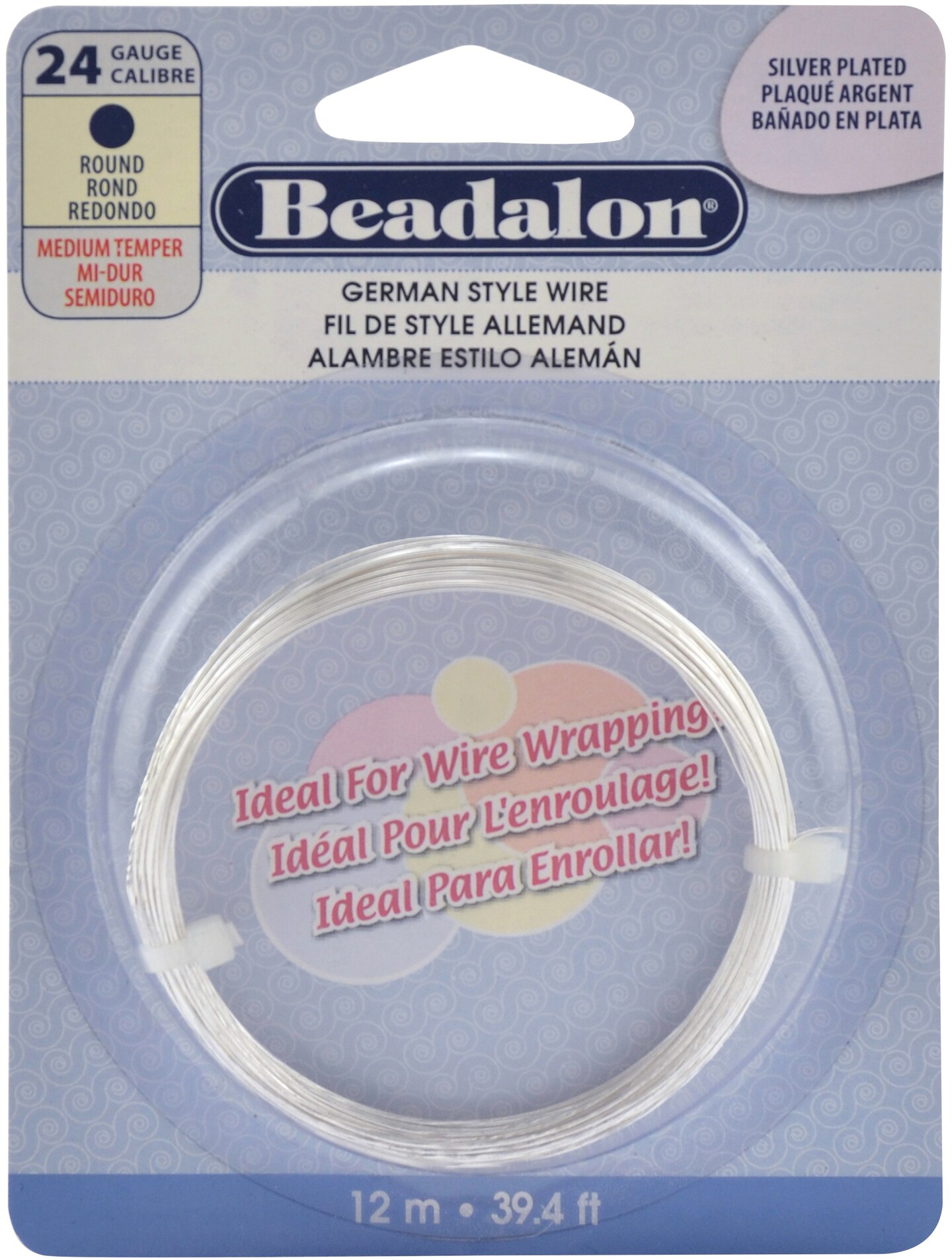 Beadalon German Style Wire-Silver Round - 24 Gauge, 37.4' | Michaels
