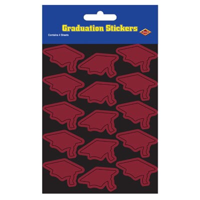 Grad Cap Stickers-Maroon | Michaels