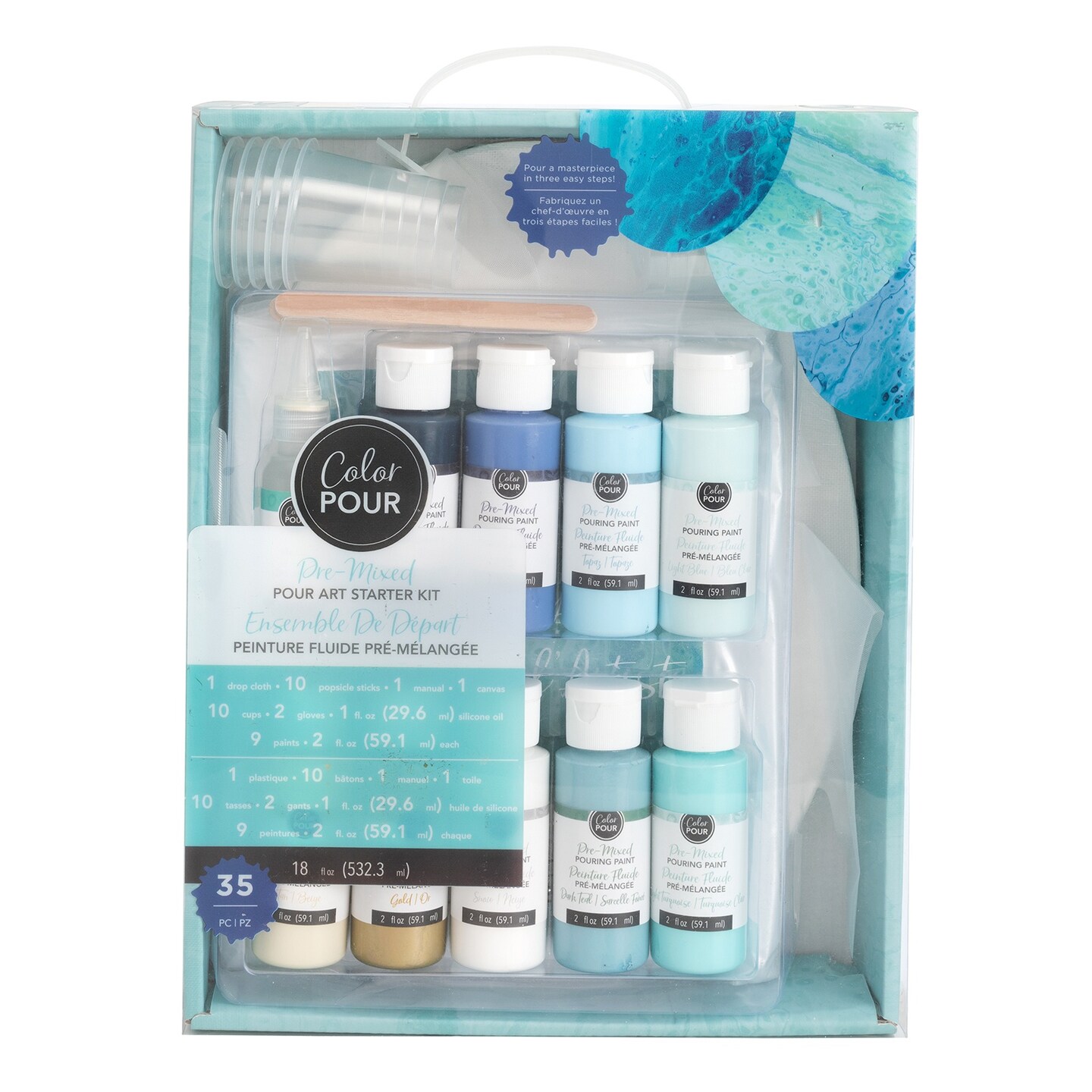 American Crafts Color Pour Pre-Mixed Paint Kit-Kit 4 | Michaels