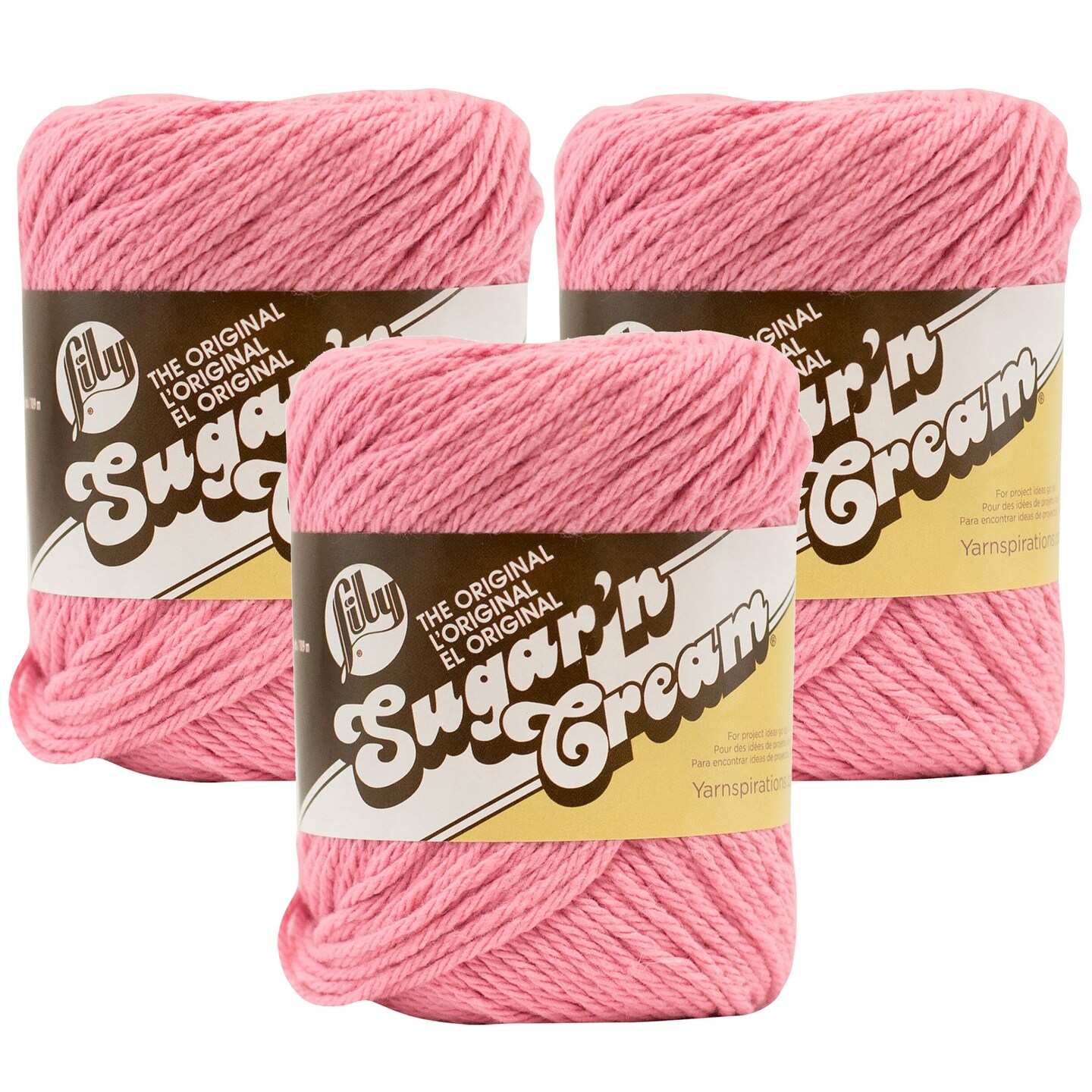 (Pack of 3) Lily Sugar'n Cream Yarn - Solids-Rose Pink | Michaels