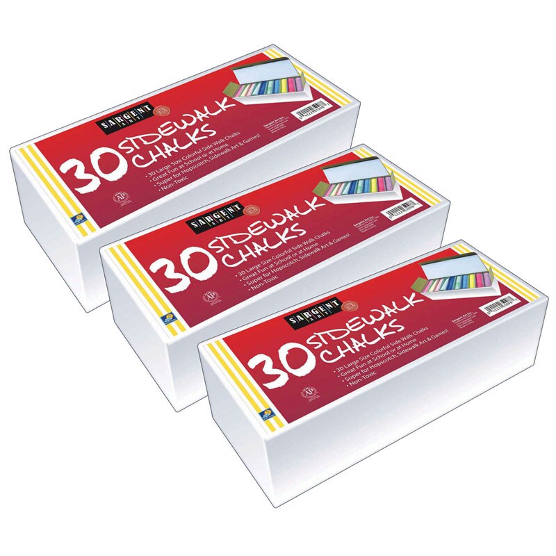 Jumbo Sidewalk Chalk, Assorted, 30 Per Box, 3 Boxes | Michaels