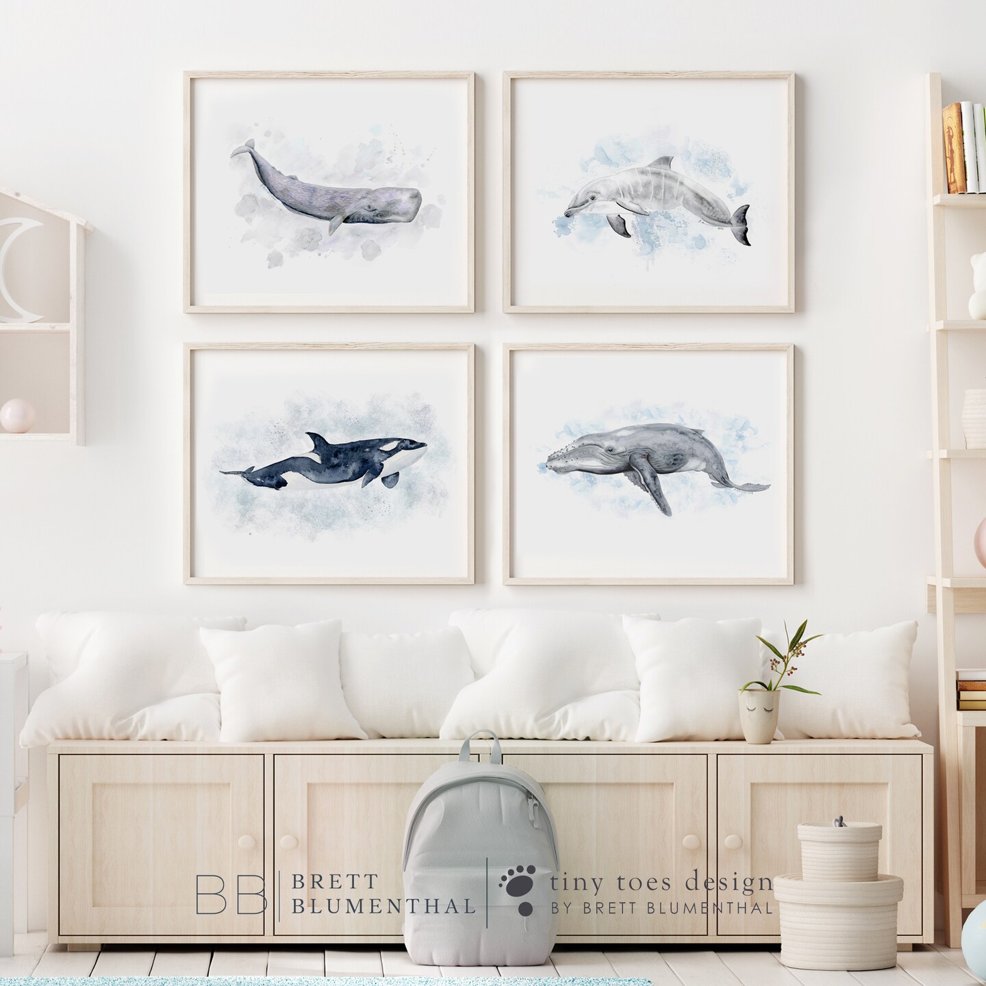 Ocean Animal Sea Life Prints - Set of 4 | MakerPlace by Michaels