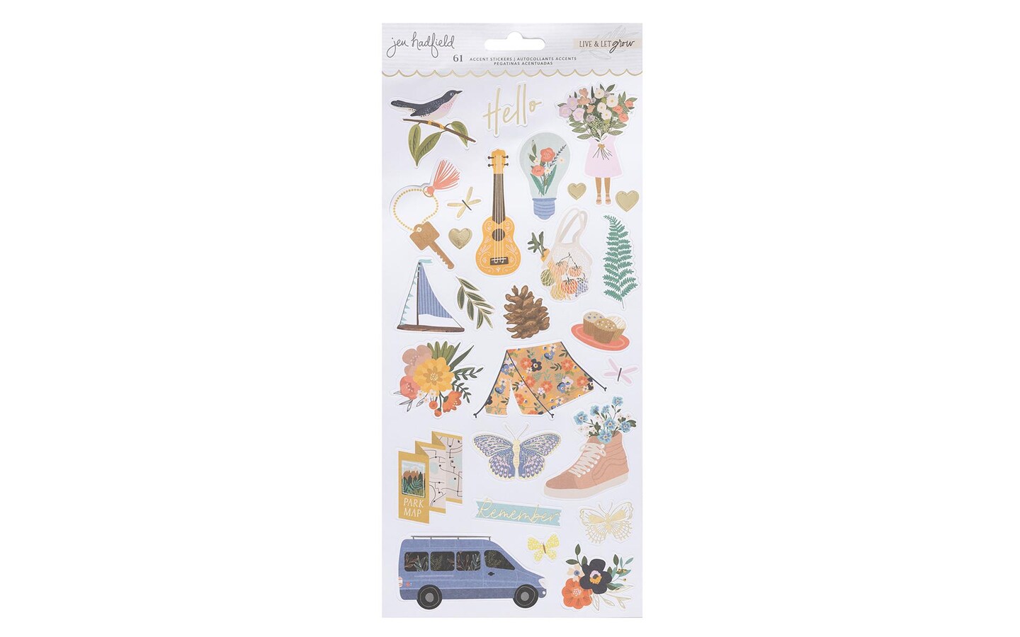 AMC JH Live & Let Grow Sticker 6x12 Gold Foil | Michaels